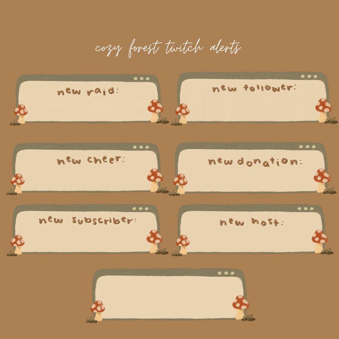 Cozy Cottagecore Animated Twitch Alerts - Etsy