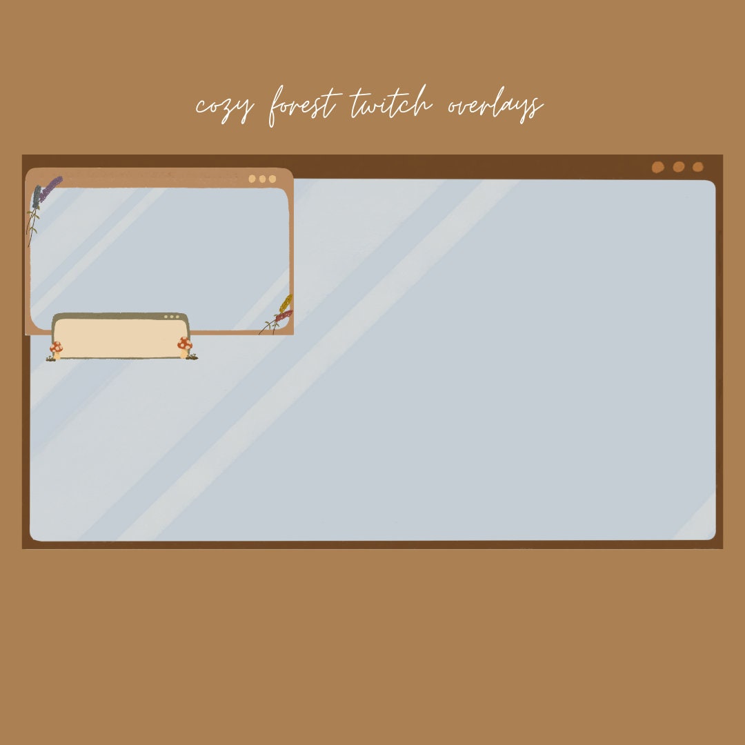 Simple Cozy Cottagecore Stream Overlays & Alert Box - Etsy