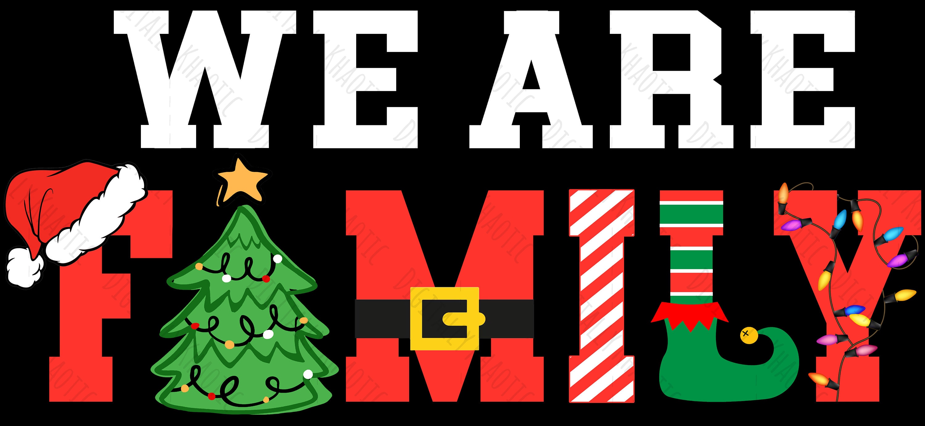 We Are Family Christmas Transparent PNG, Christmas PNG, Family ...