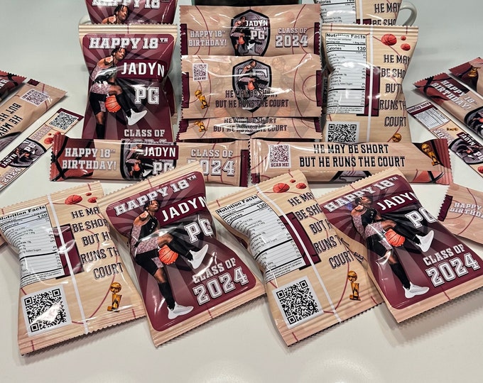 Custom Party Favors, Party Favor Packages, Custom Chip Bag Labels ...