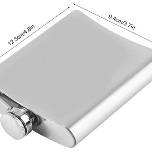 Photo/logo Engraved Custom Whisky Flask 7oz Stainless Steel - Etsy