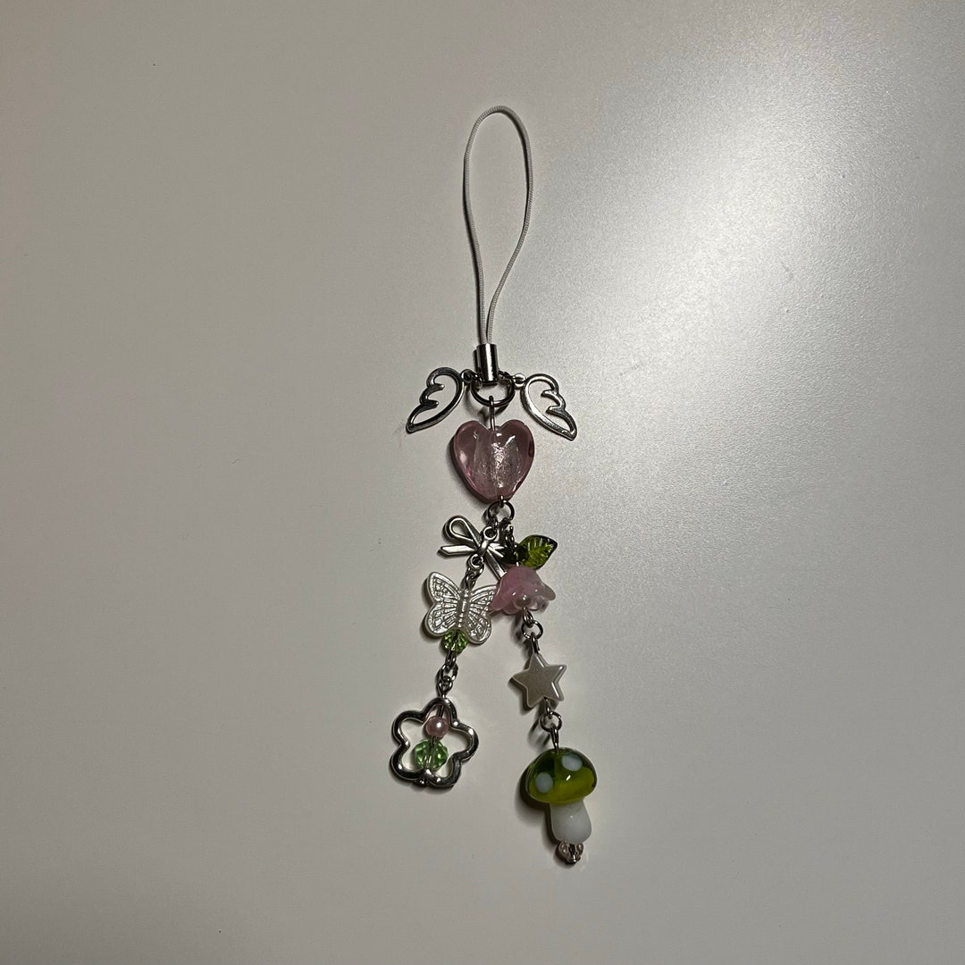 Forest Fairy Beaded Charm Keychain Blue Purple Pink Gummy Bear Edgy ...