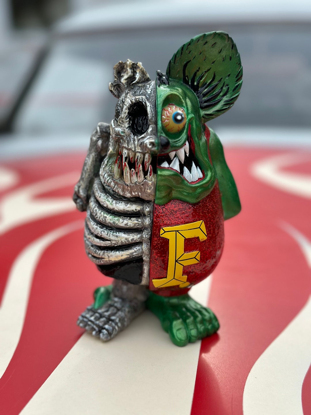 Rat Fink Bones Figure Hand Painted Kustom - Etsy