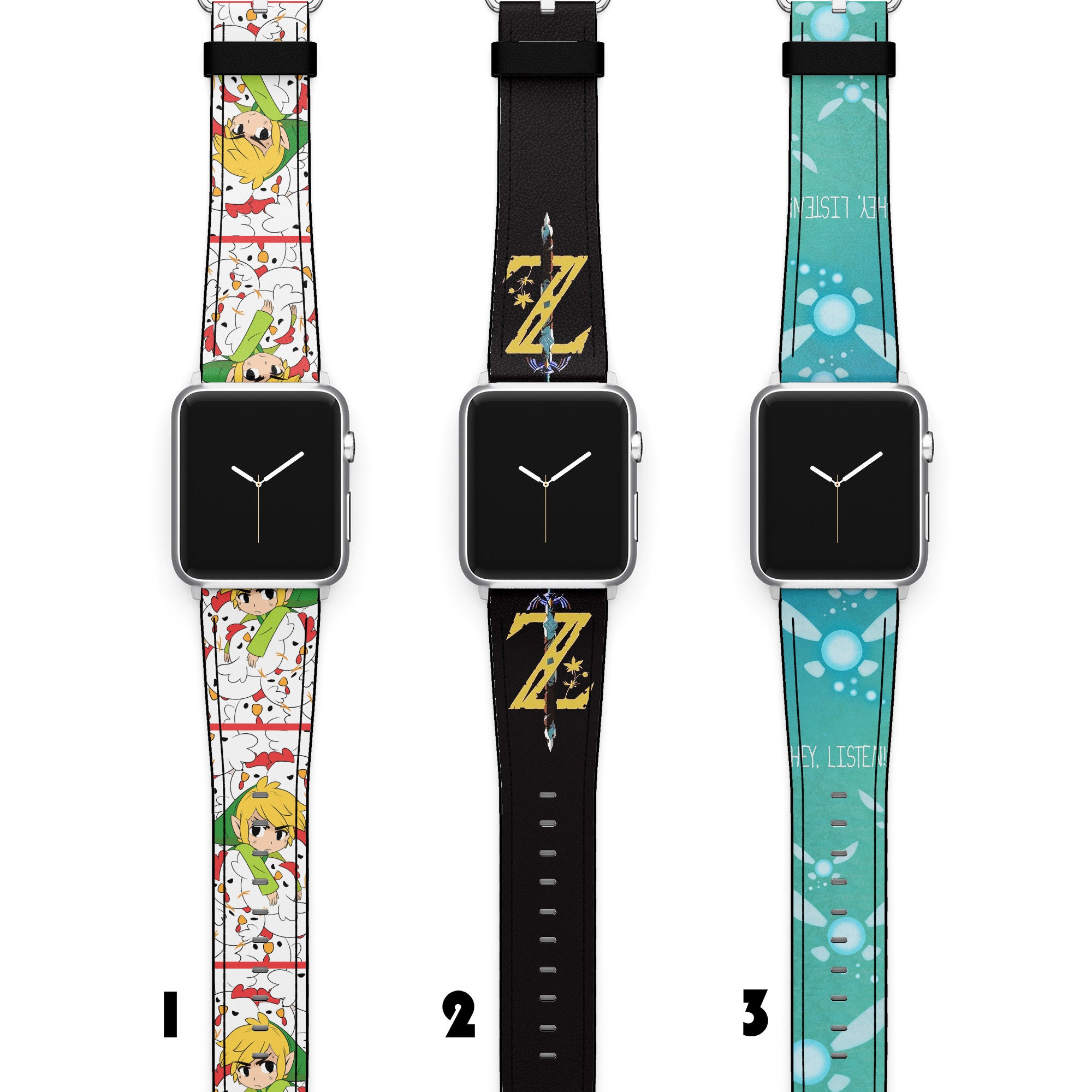 Legend of Zelda Iwatch Strap 45 Mm Zelda Watch Band 41mm Apple - Etsy