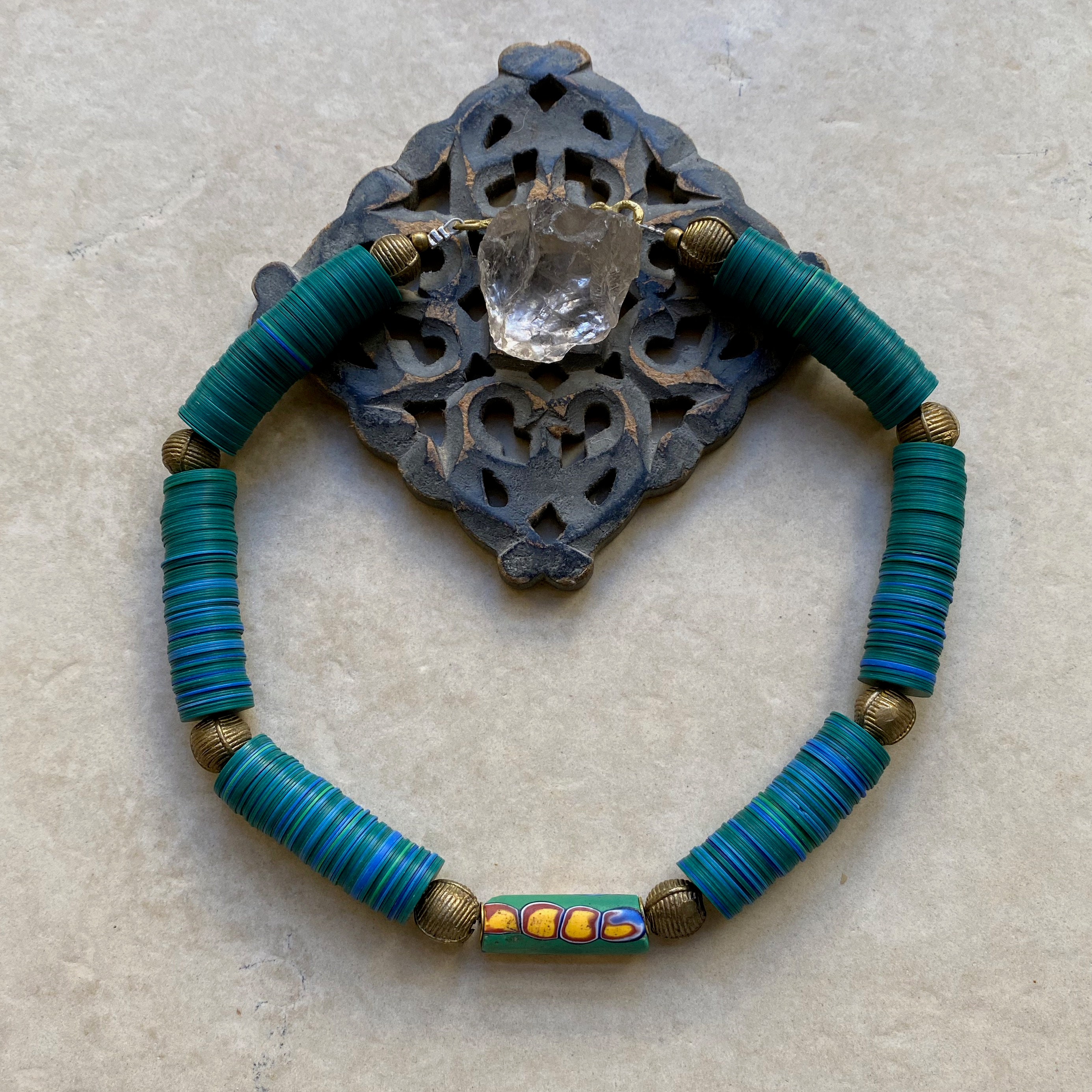 Antique African Trade Bead Necklace, Venetian Millefiori Trade Bead ...