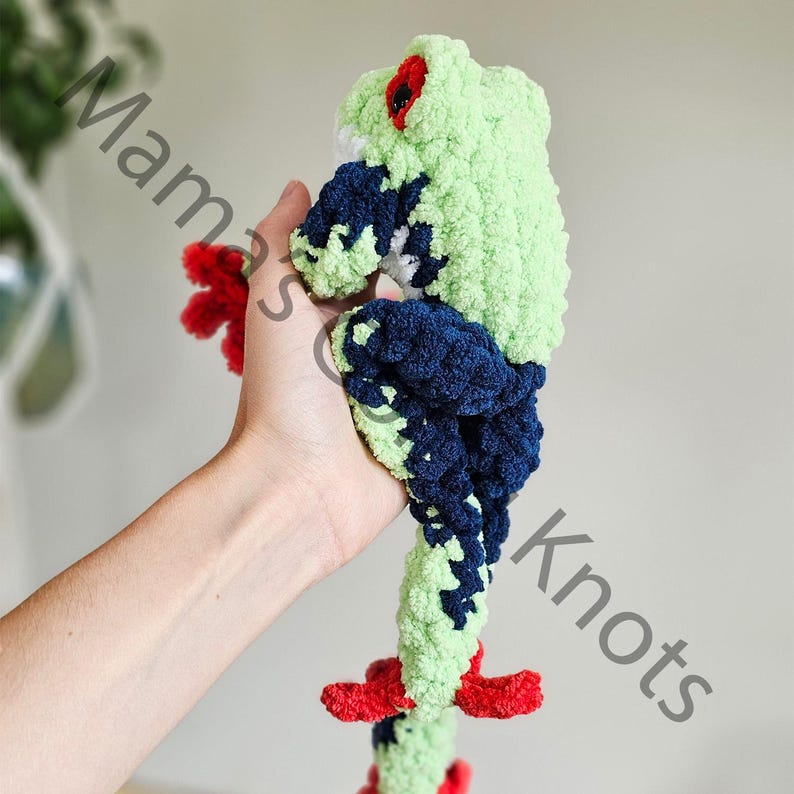 Red-eyed Tree Frog Crochet Pattern | Low Sew - Etsy