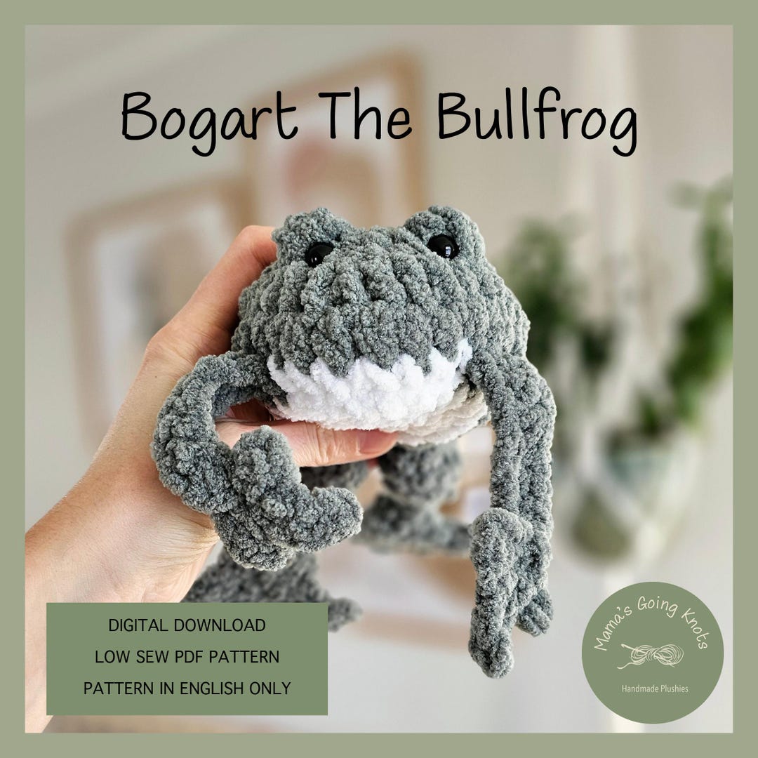Bogart the Bullfrog Crochet Pattern | Digital Download | Crochet ...