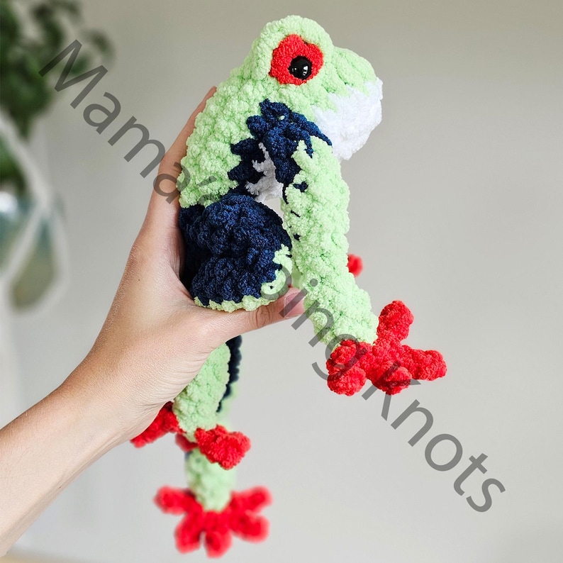 Red-eyed Tree Frog Crochet Pattern | Low Sew - Etsy
