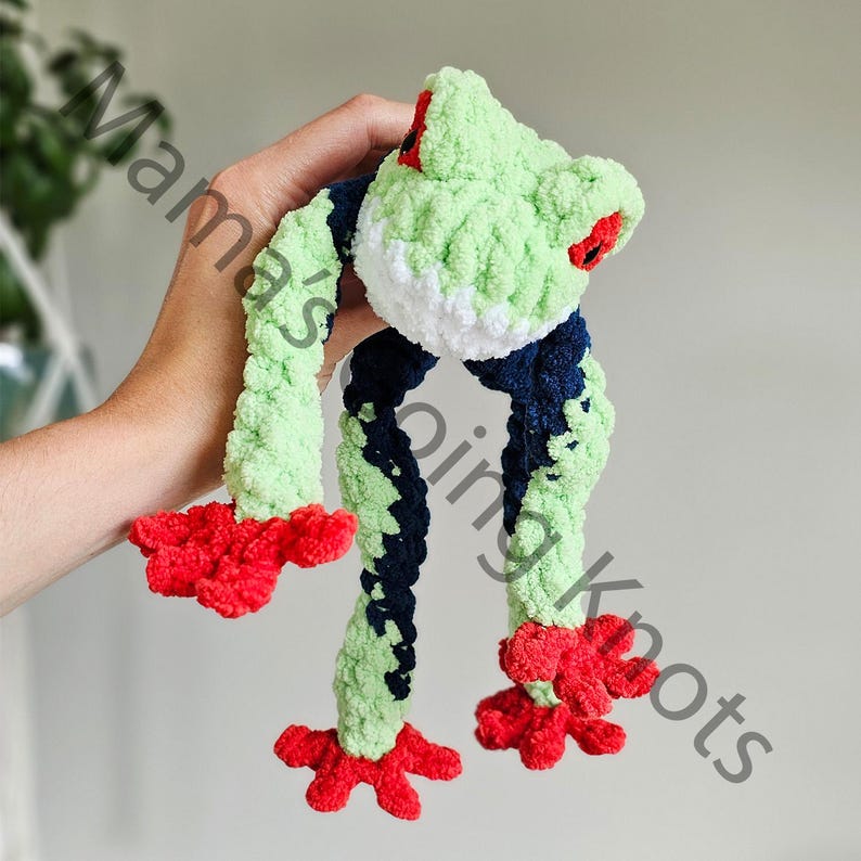 Red-eyed Tree Frog Crochet Pattern | Low Sew - Etsy