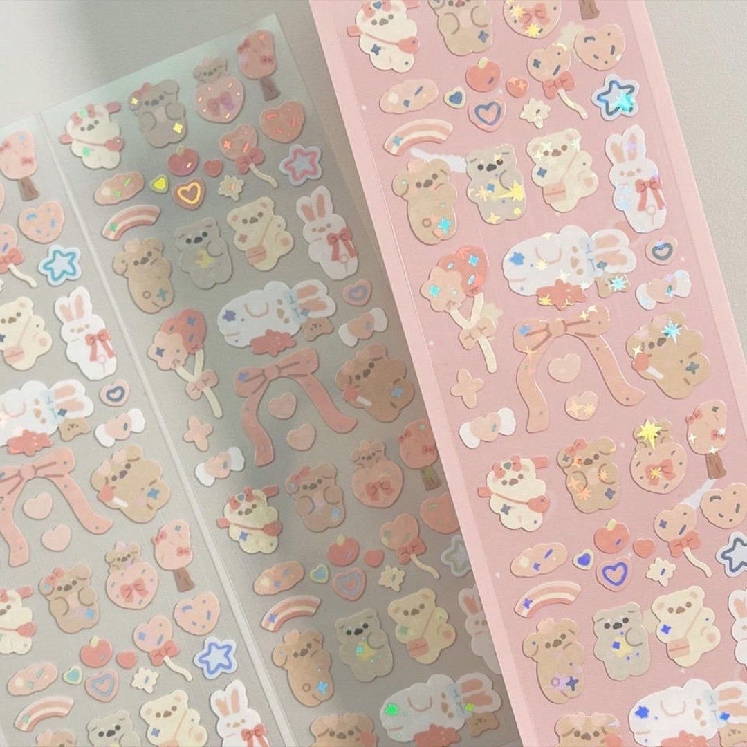 MINI BEAR STICKERS | Decal Adorable Cute Kawaii Animal Deco Polco ...
