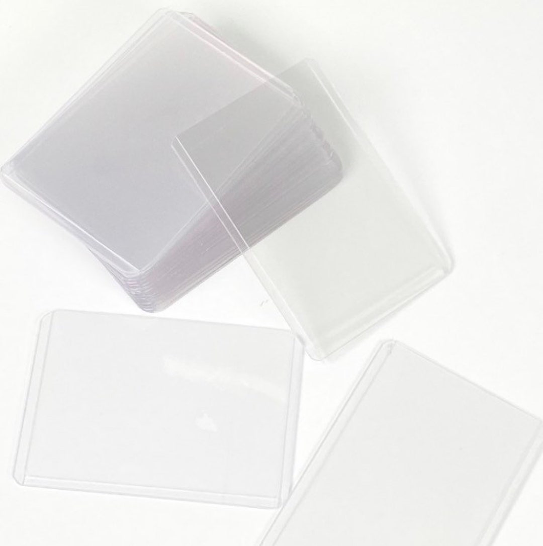 CARD TOPLOADER PROTECTION Cute Sealed Clear White Toploaders to Protect ...