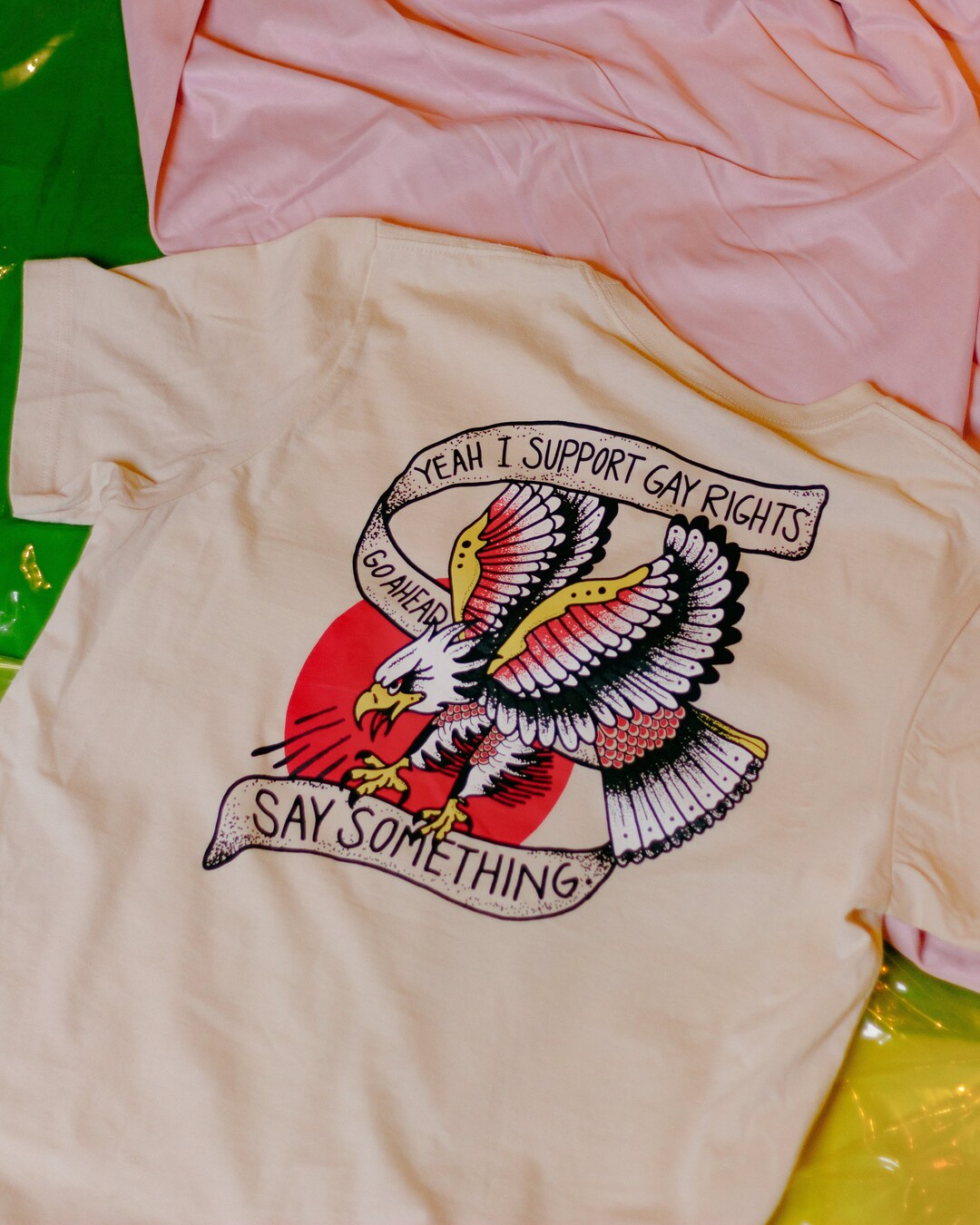 Gay Rights Shirt - Traditional Tattoo - Subtle Queer - Screenprinted ...