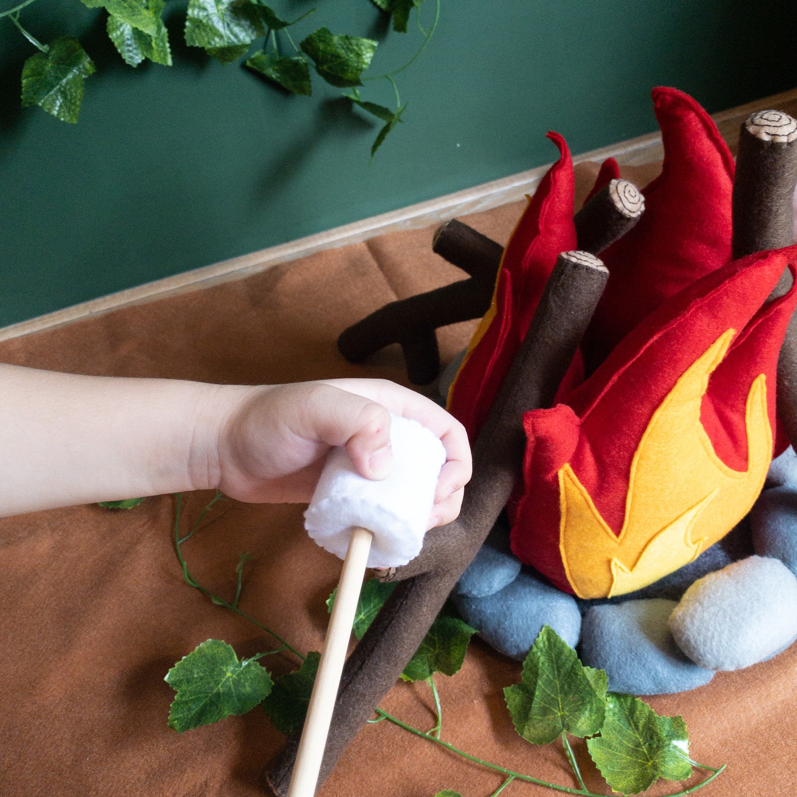 Felt Campfire Play Set With LED Lights, Pretend Play Food - Etsy