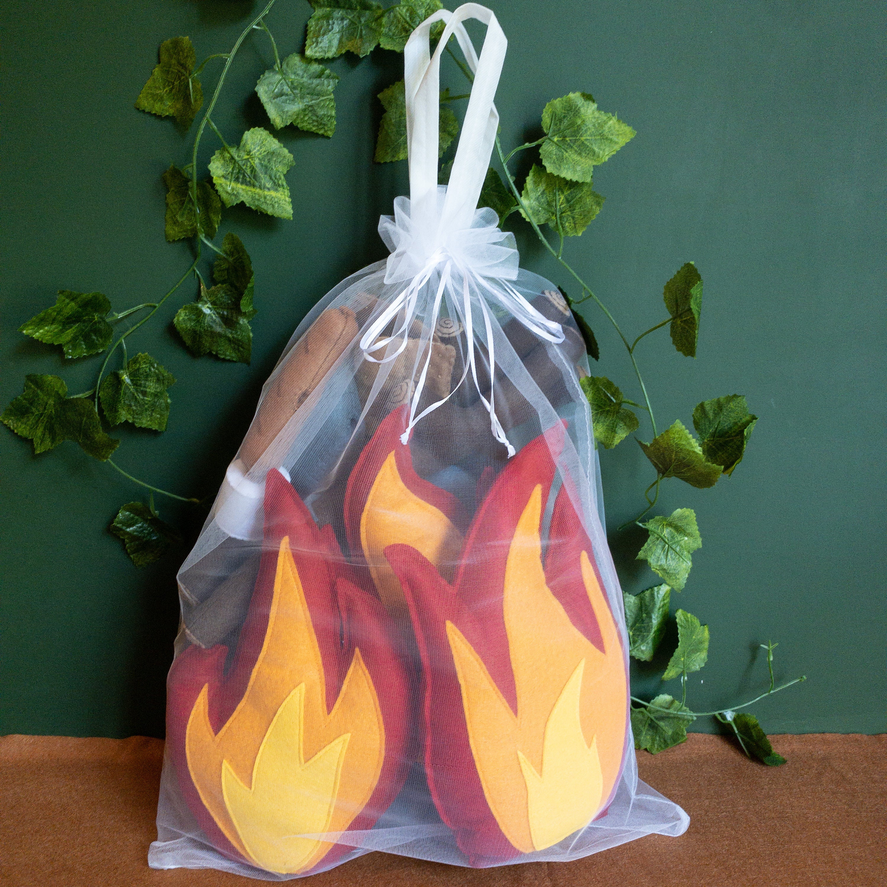 Felt Campfire Play Set With LED Lights, Pretend Play Food - Etsy