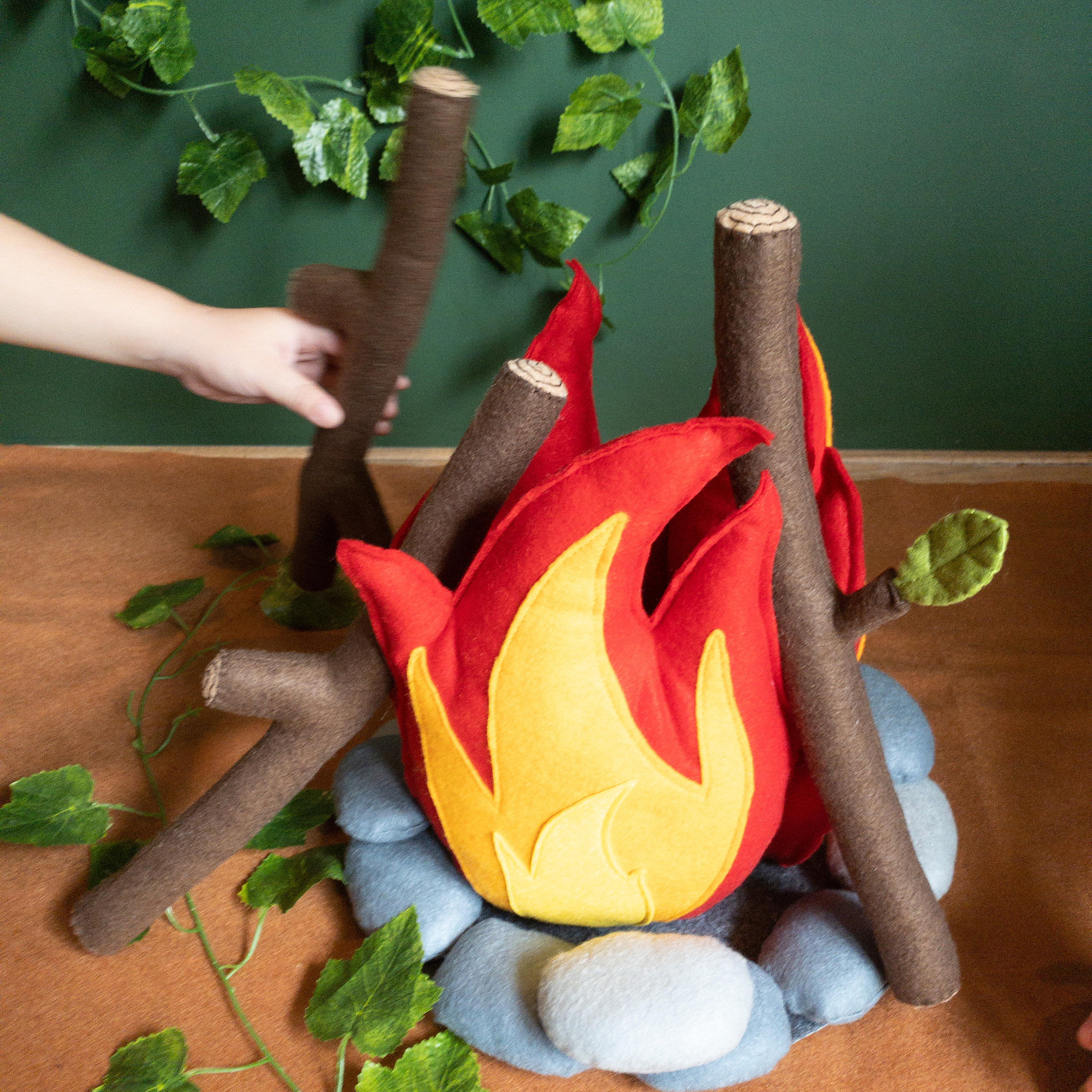 Felt Campfire Play Set With LED Lights, Pretend Play Food - Etsy