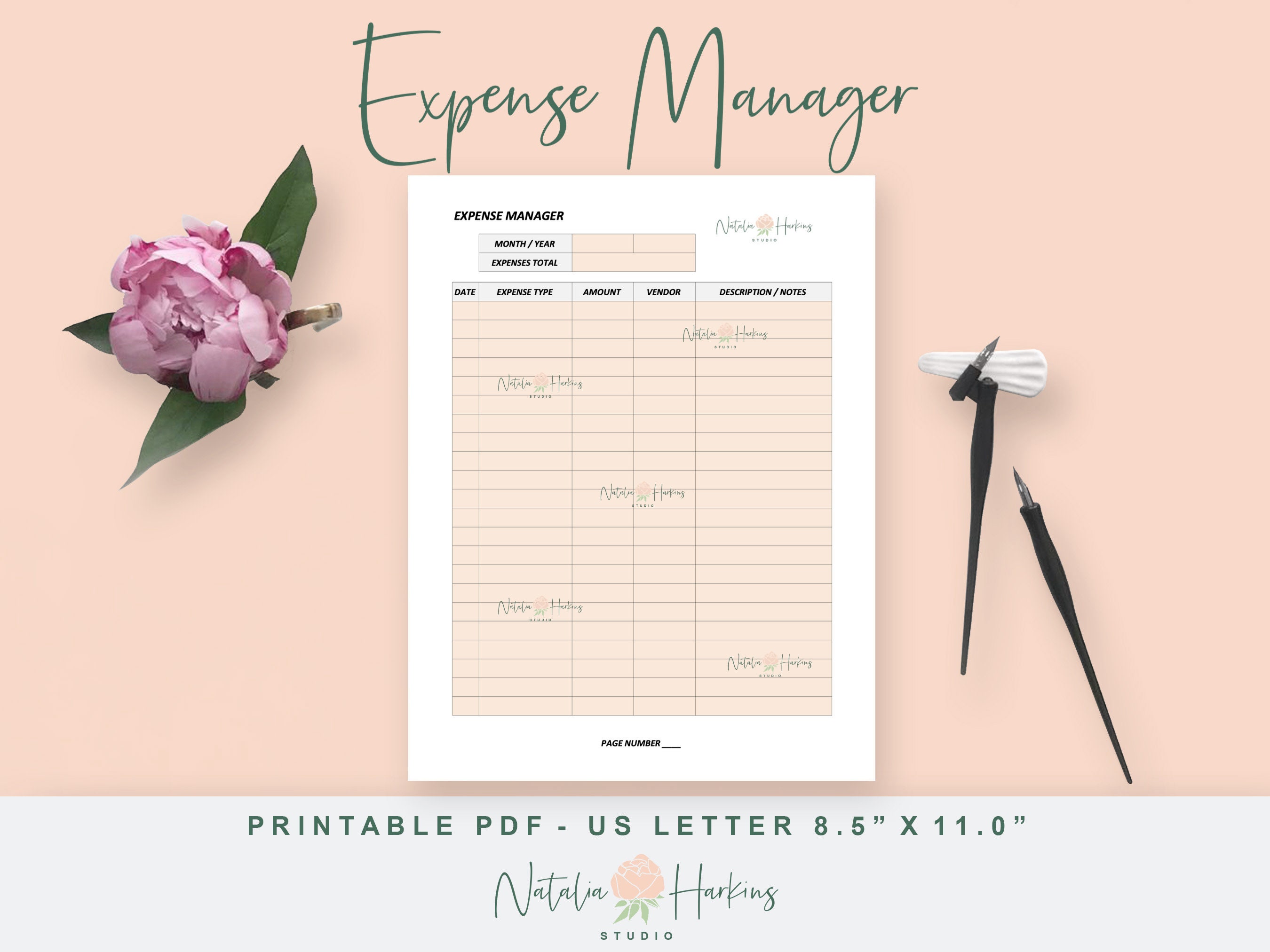 Money Manager Printable Set With Instructions That Helps With Personal ...