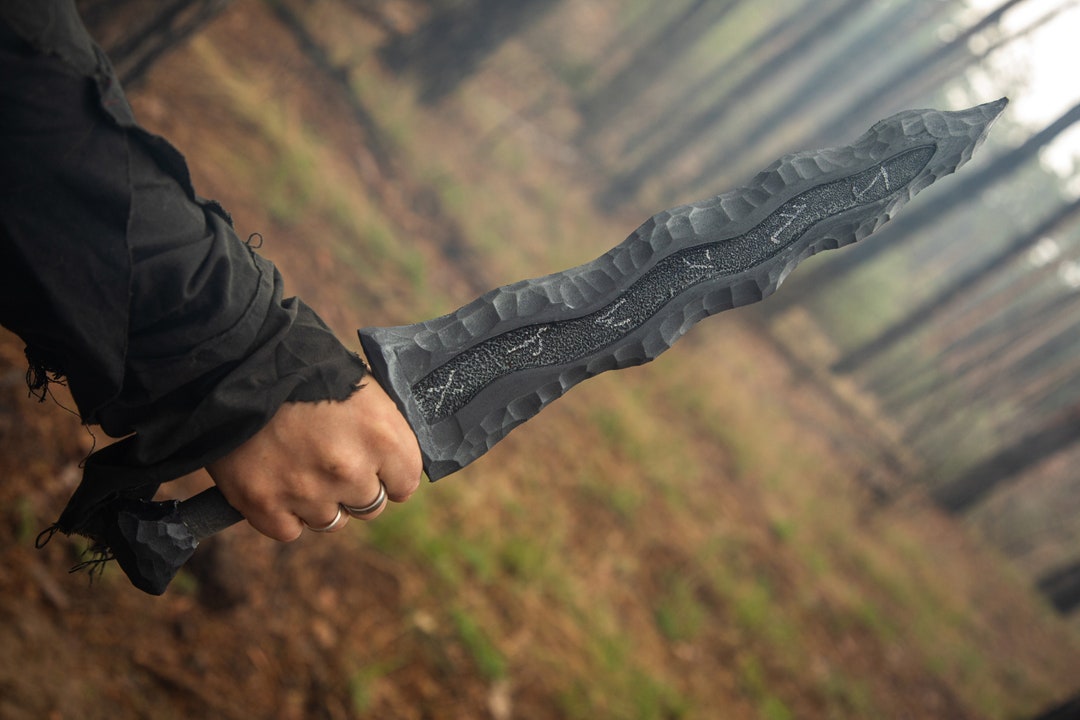 Runed оbsidian Dagger for Сosplay LARP EVA Foam - Etsy
