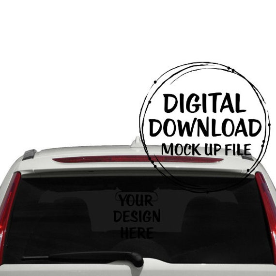 Car Decal Mockup Digital Mockup Mockup File Vinyl Decal | Etsy
