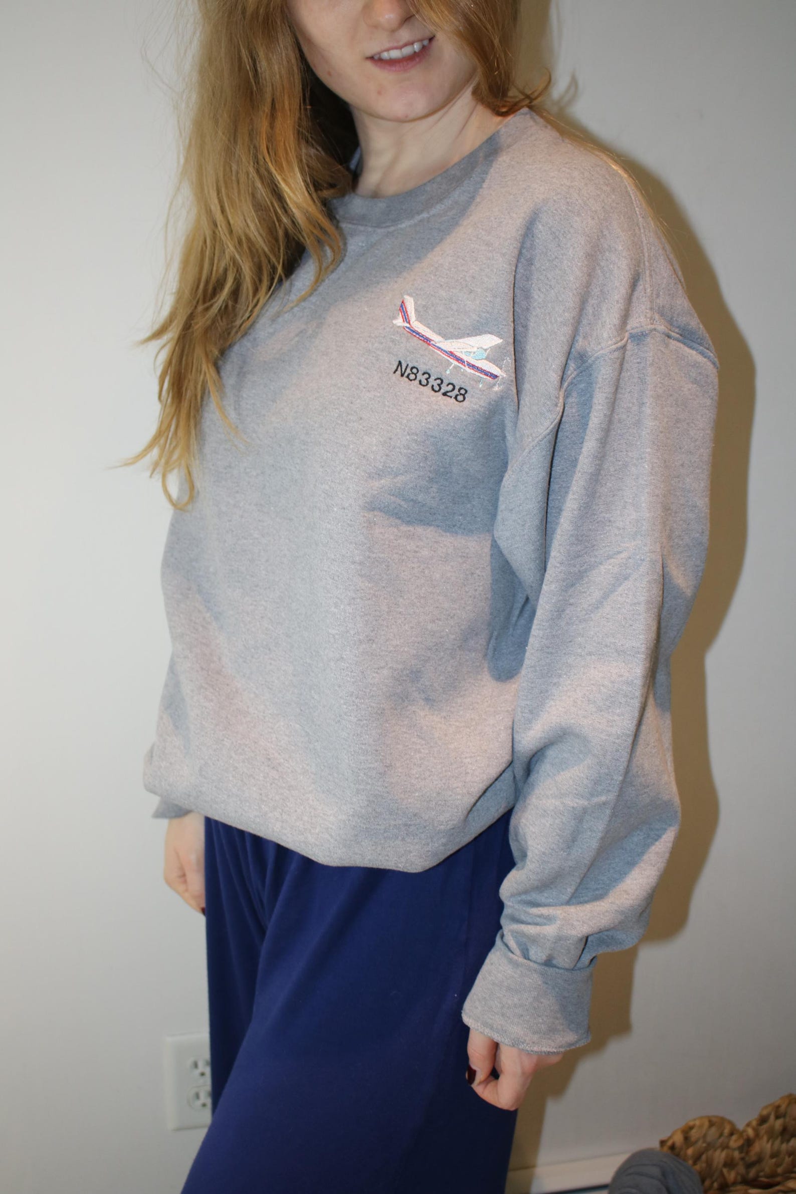Personalized Cessna Airplane Crewneck Sweatshirt - Custom Aircraft ...
