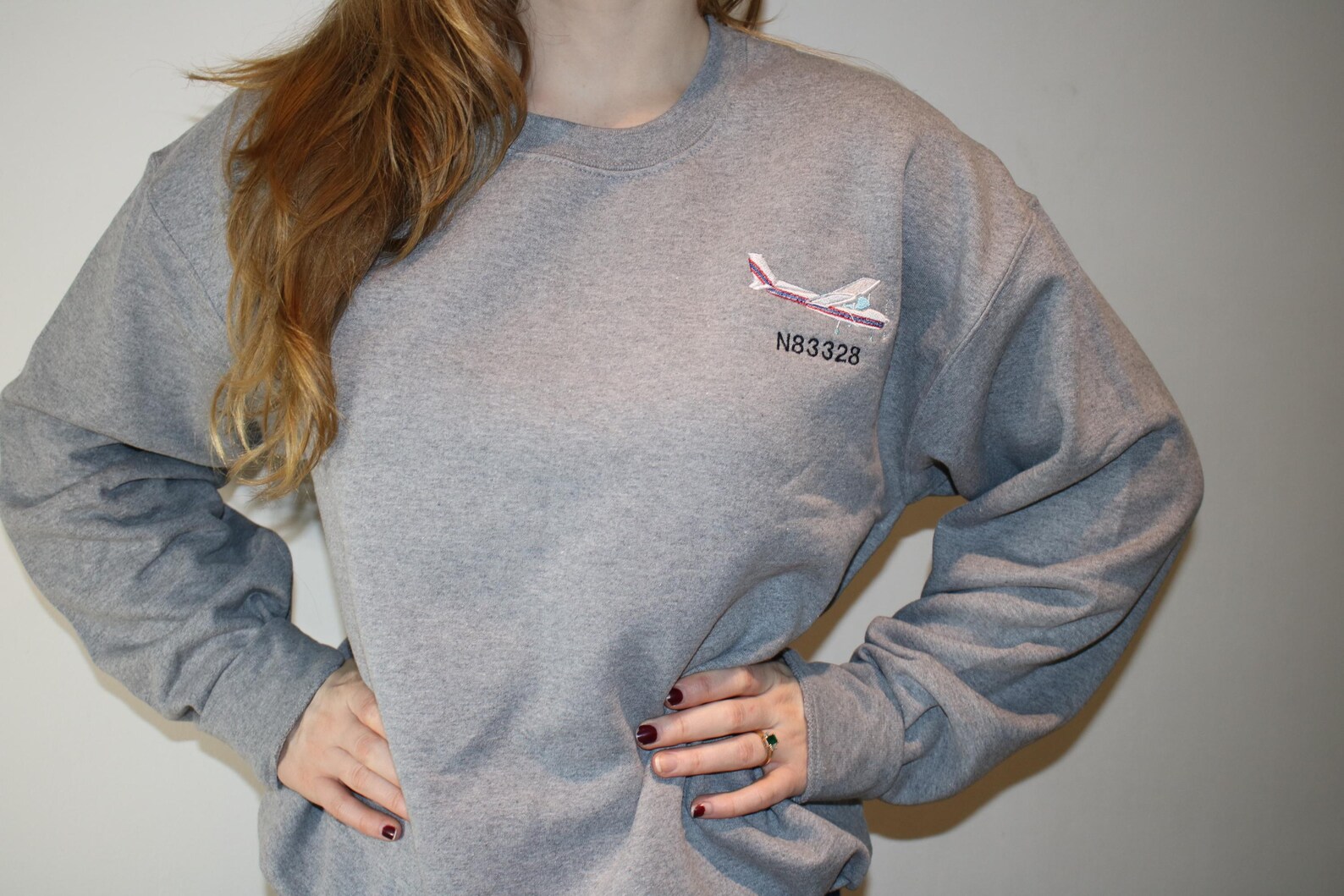 Personalized Cessna Airplane Crewneck Sweatshirt - Custom Aircraft ...