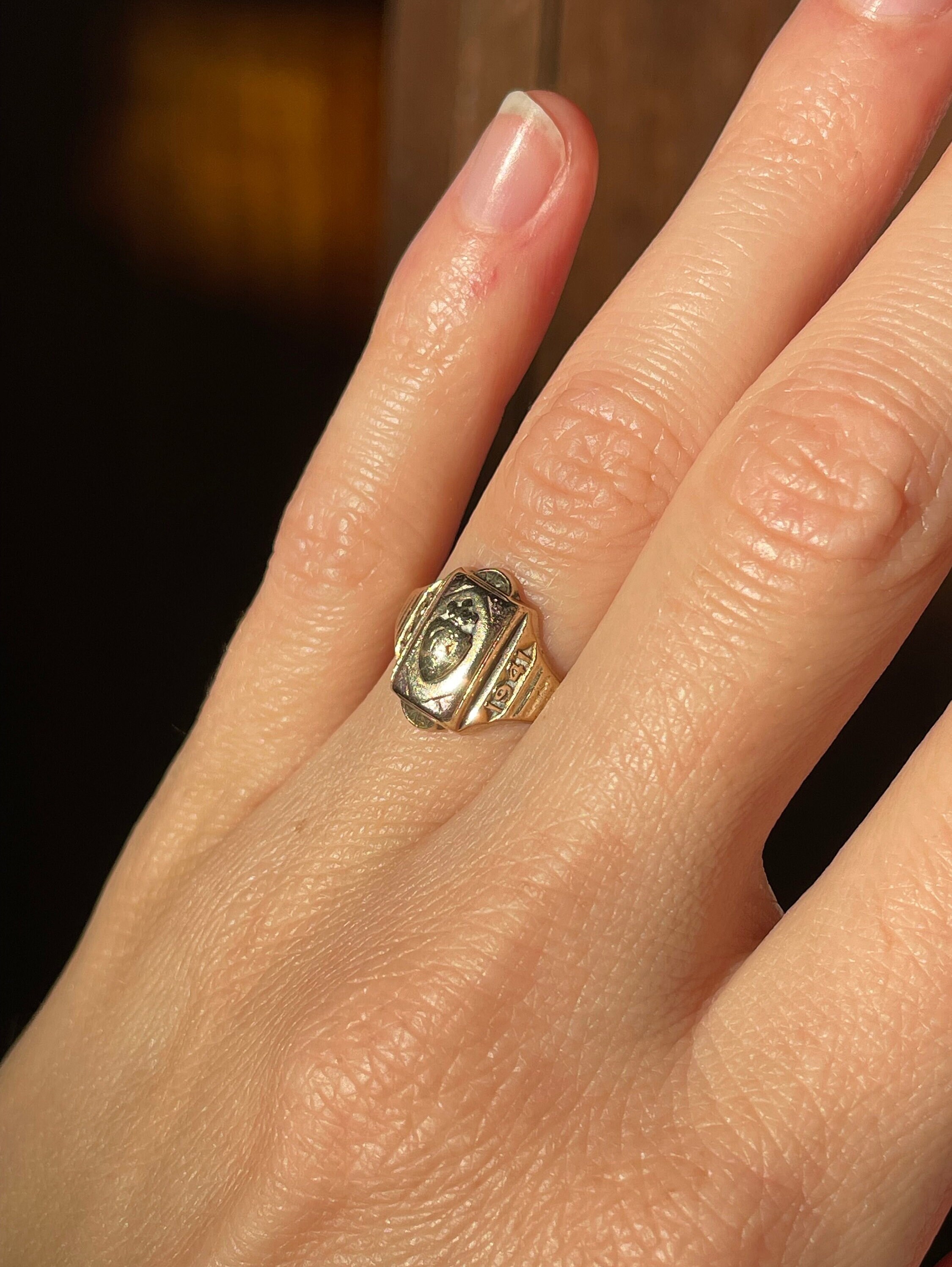 Vintage 10k Class Ring - Etsy