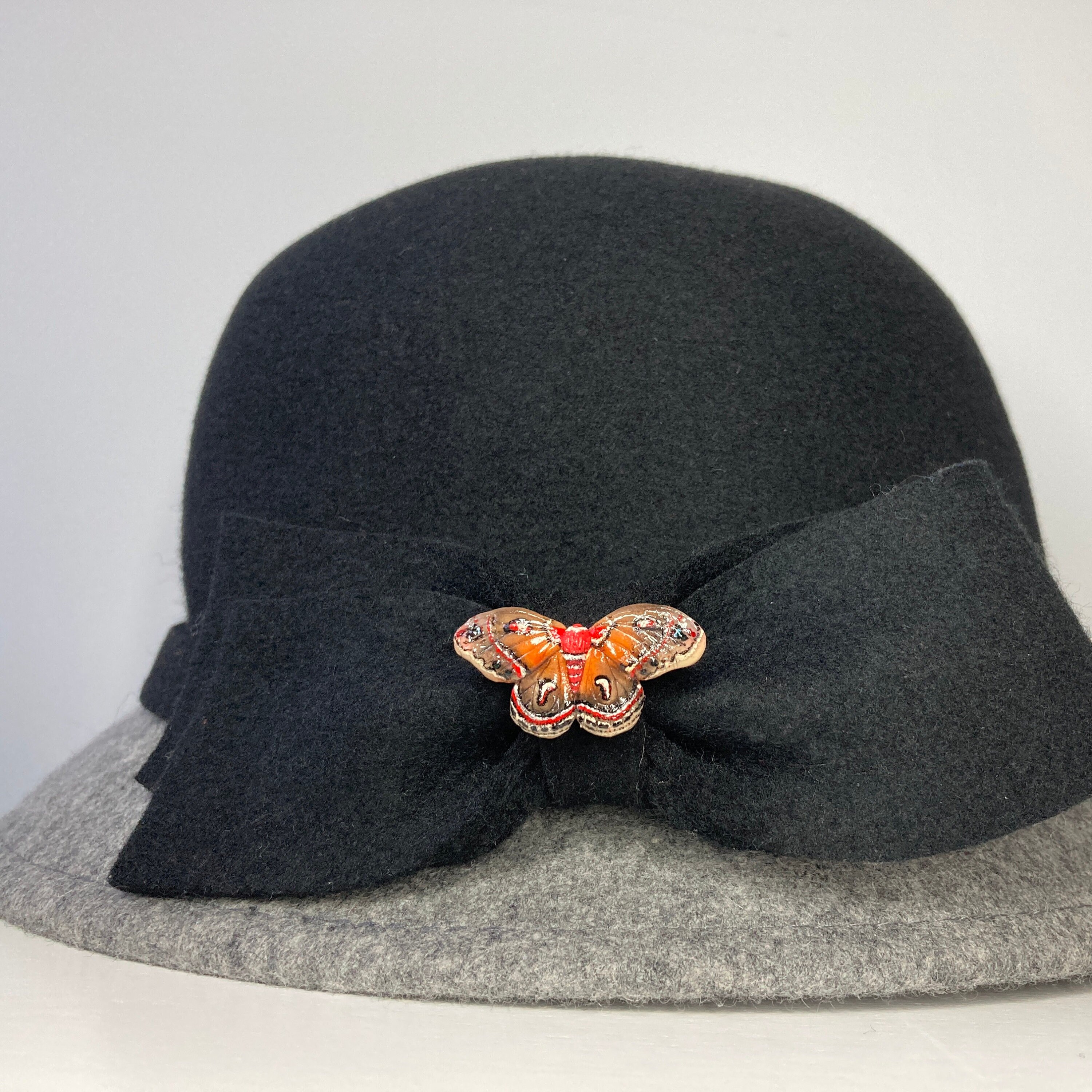 Cecropia Moth Brooch, Moth Lapel Pin, Polymer Clay Pin, Realistic Moth ...