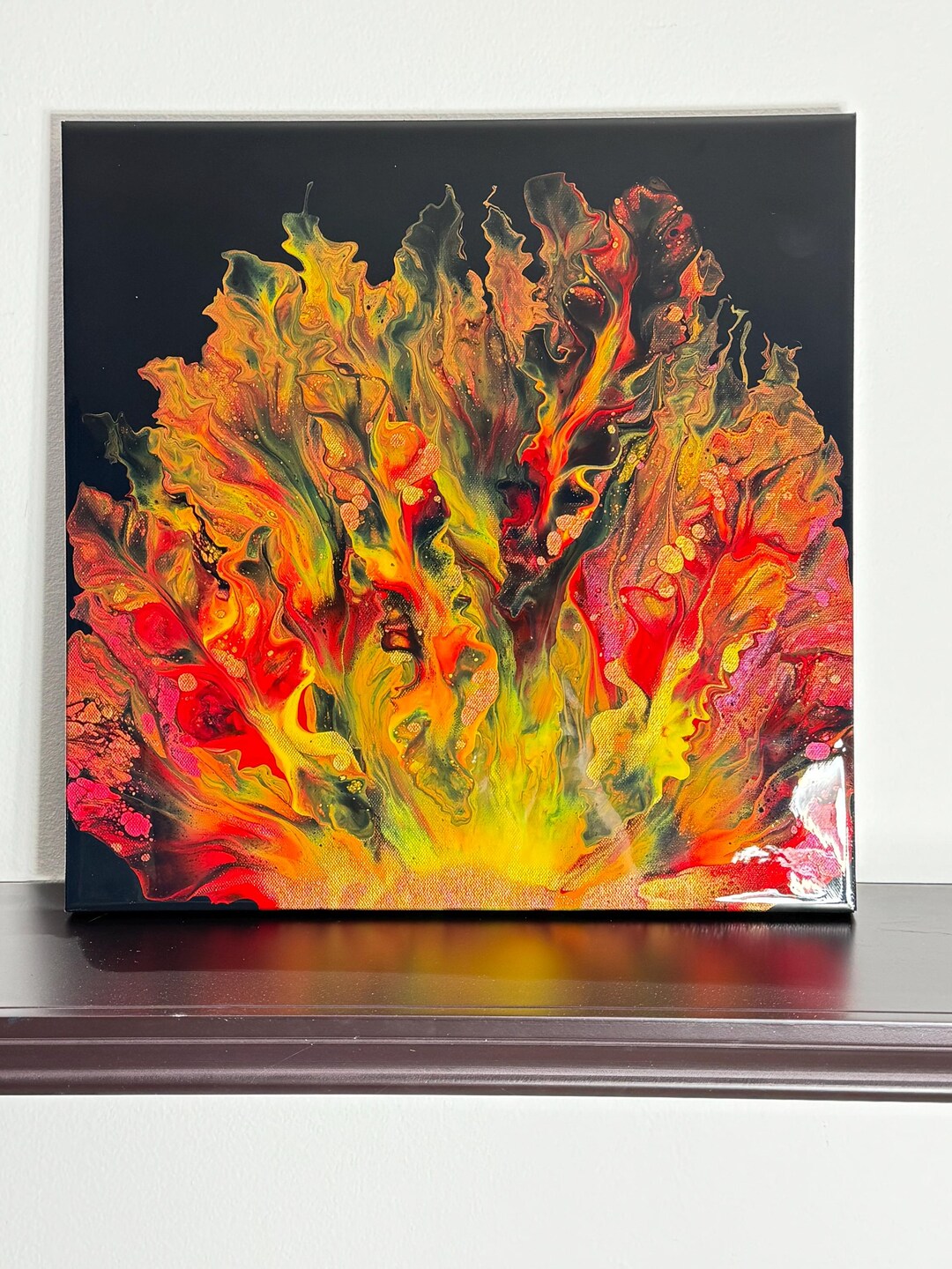 Fireside (16x16) Original Acrylic Painting - Etsy