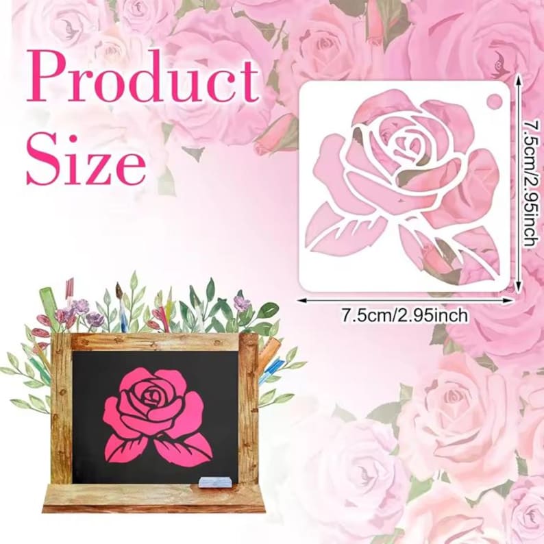 20pcs Flower Stencils Set 3 Inch | DIY Craft Layering Stencils for Wall ...