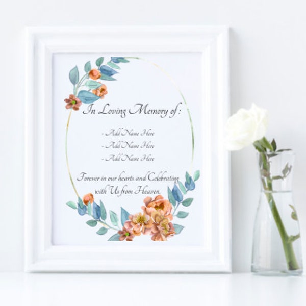 In Memoriam Sign - Etsy