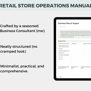Retail Store Operations Manual: Notion Business Template - Etsy