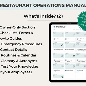 Restaurant Operations Manual: All-in-one Sops Notion Template - Etsy