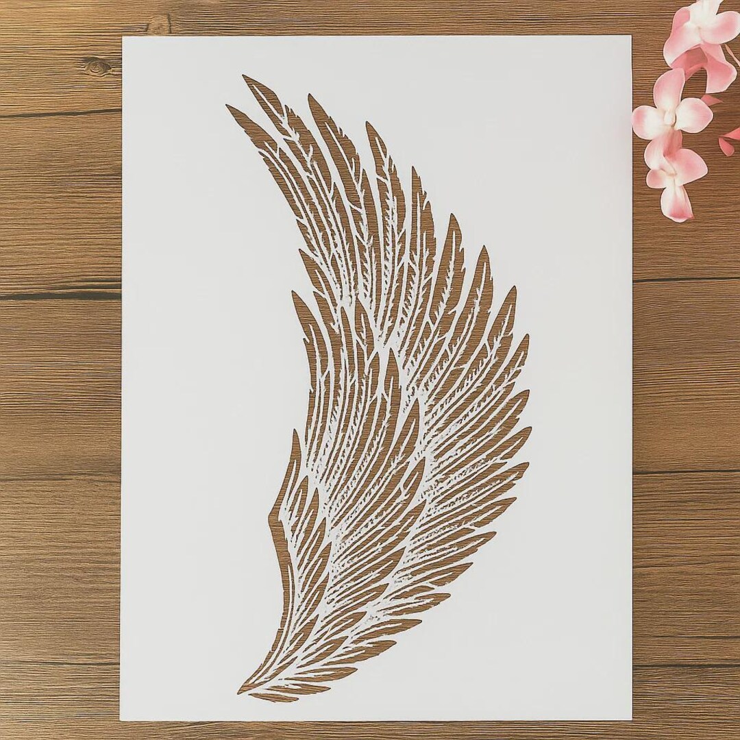 Eagle Wing Stencil – A4 Reusable Template for DIY Wall Painting ...