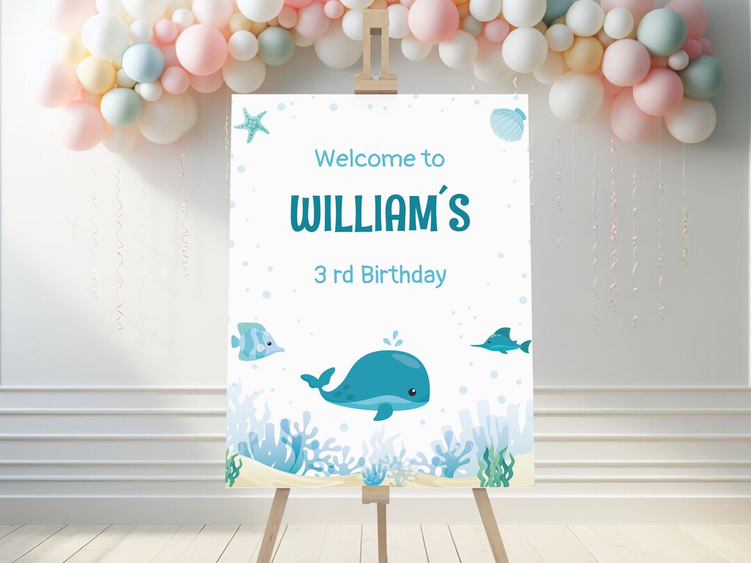 Under the Sea Welcome Sign, Oneder the Sea Welcome Sign, Ocean Animals ...