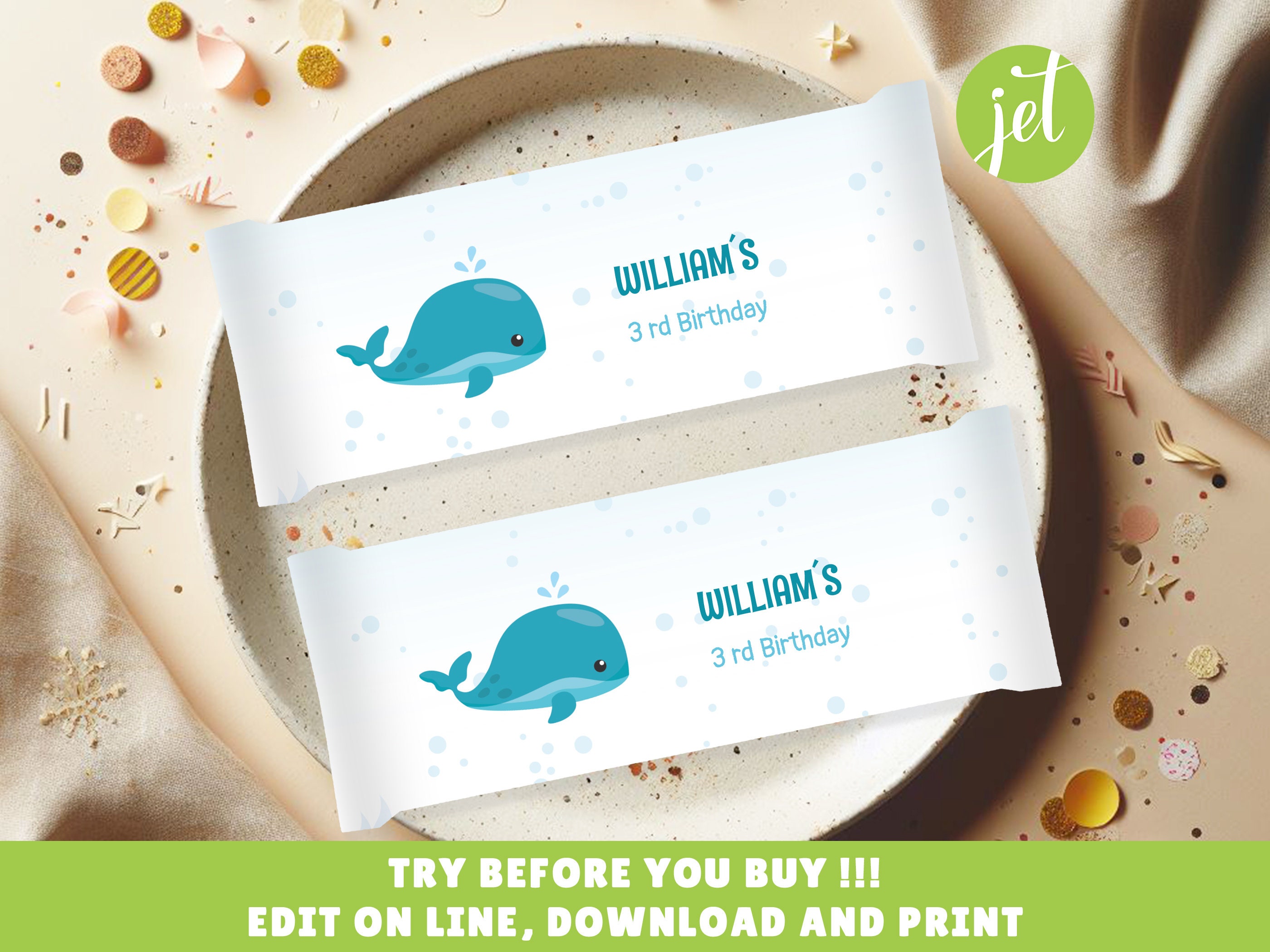 Under the Sea, Editable Chocolate Candy Bar Wrapper, Krispie Bar ...