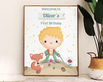The Little Prince Party Welcome Sign Le Petit Prince Banner Little ...
