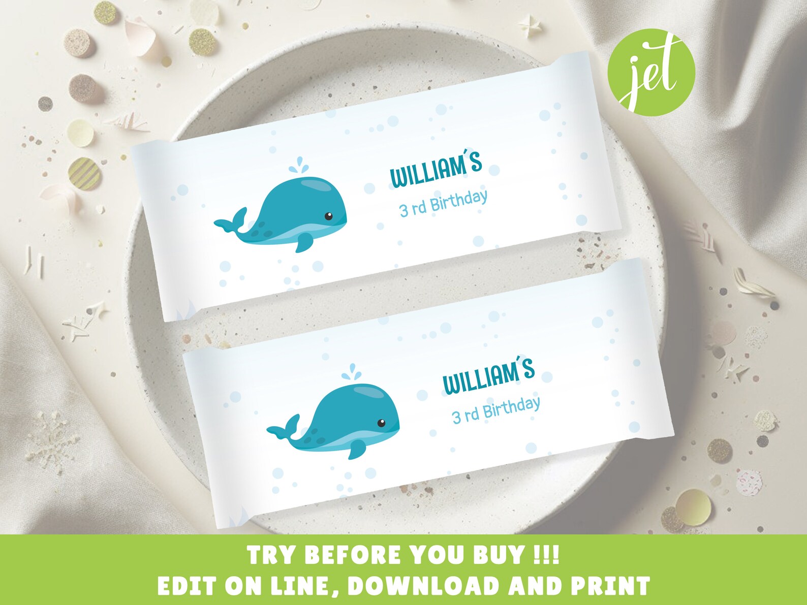 Under the Sea, Editable Chocolate Candy Bar Wrapper, Krispie Bar ...