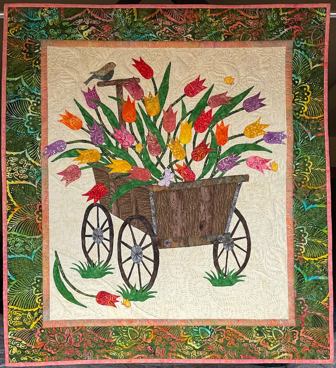 Wall Hanging “spring Wagon” Designed by Edyta Sitar - Etsy