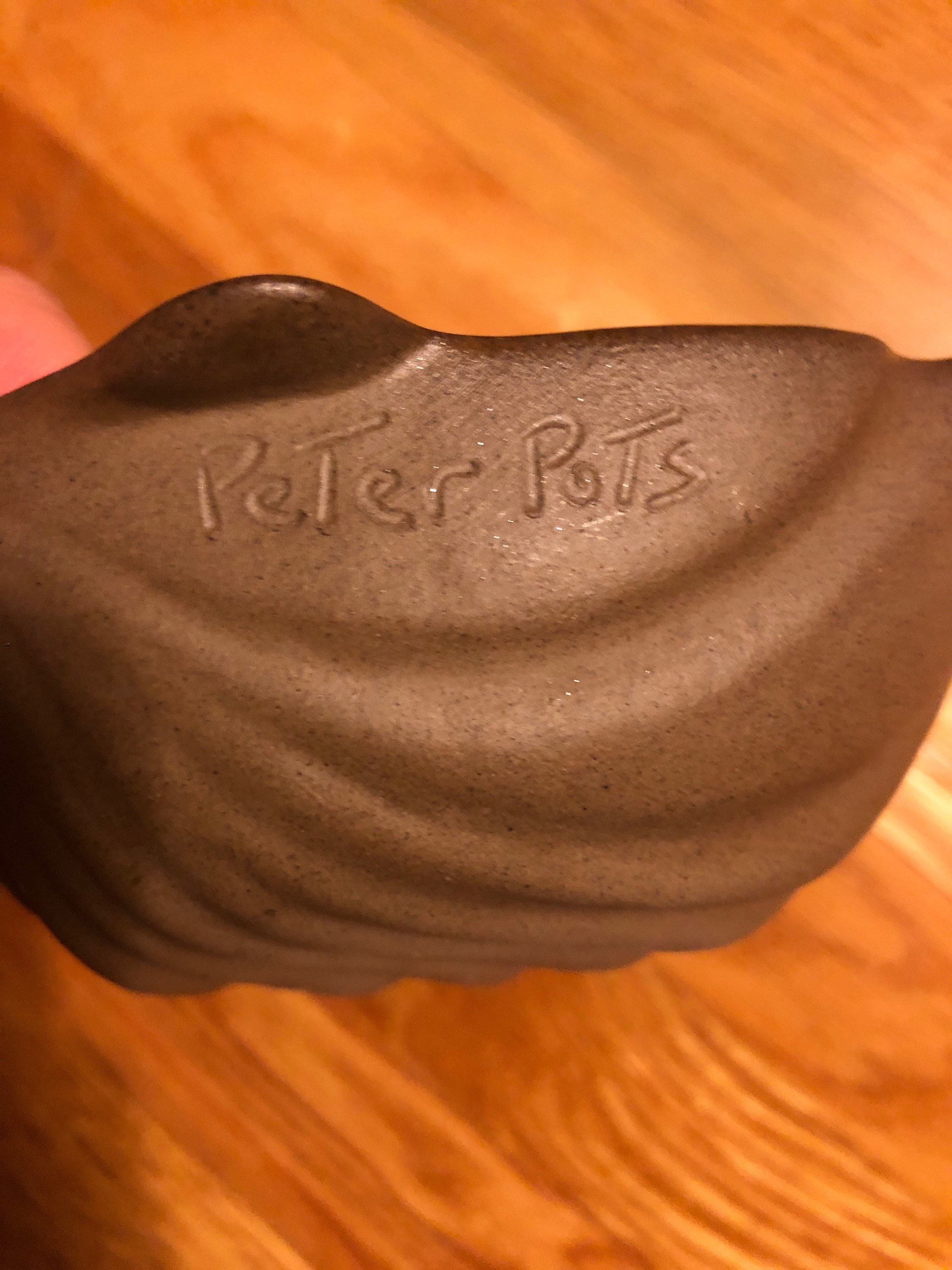 Vintage Peter Pots Small Pottery Shell Bowl - Etsy