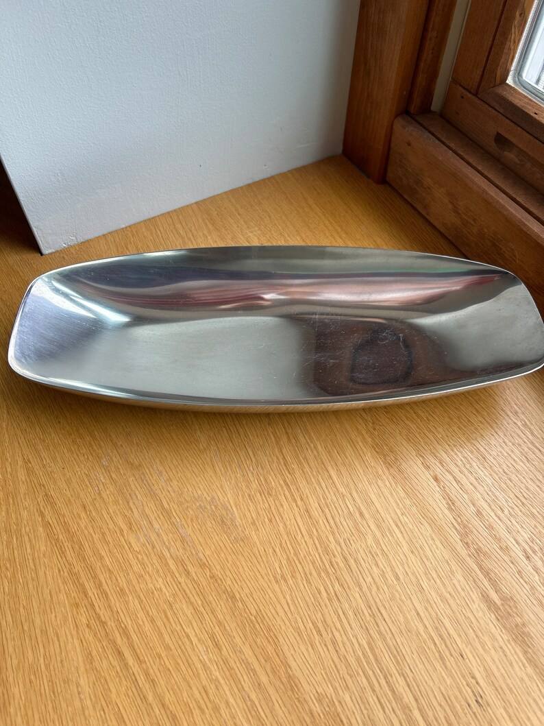 Vintage Sheffield Strata Stainless Steel Serving Tray - Etsy