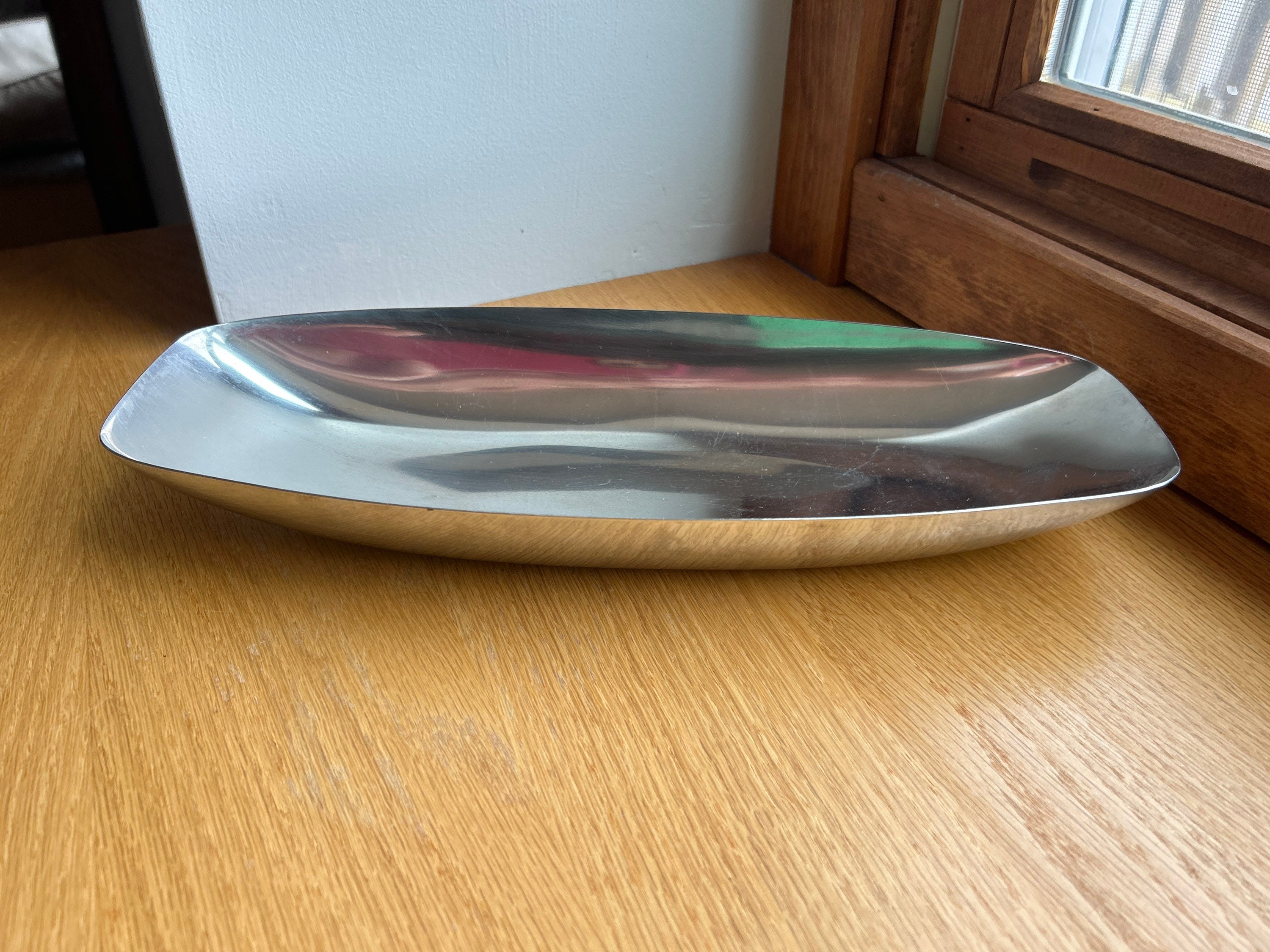 Vintage Sheffield Strata Stainless Steel Serving Tray - Etsy