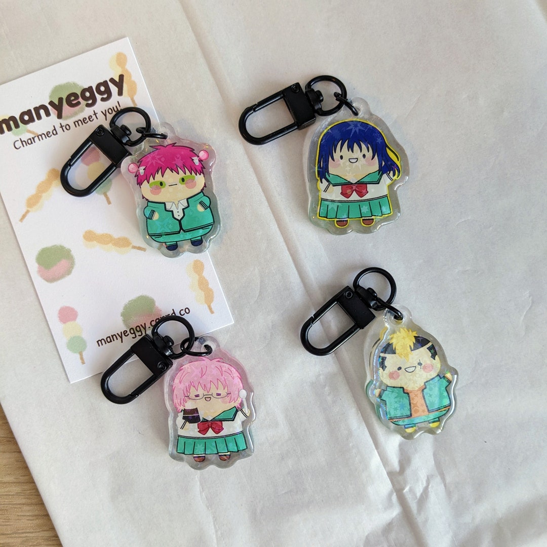 Psychic Anime Keychain Chonky Chibi, Anime Keychain, Manga Keychain ...