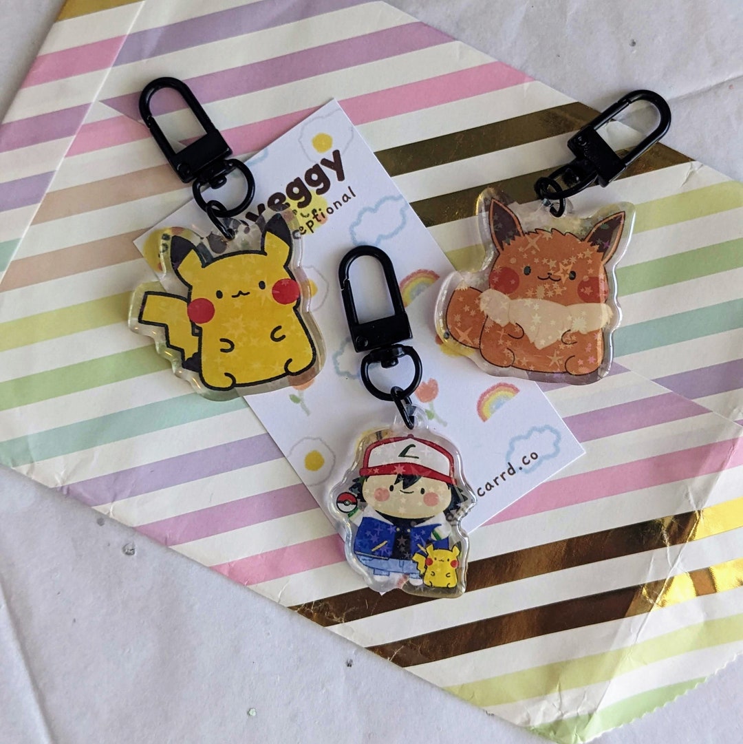 Poke Anime Keychain Chonky Chibi, Cute Keychain, Kawaii Acrylic ...