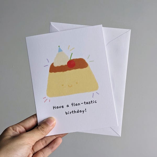 Flan Card - Etsy