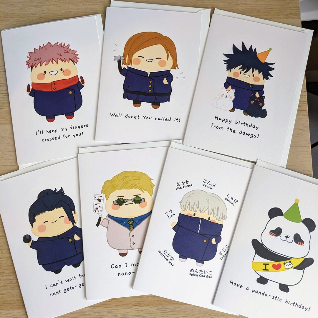 Jujuk Anime Birthday Card Valentines Card, Any Occasion Card ...