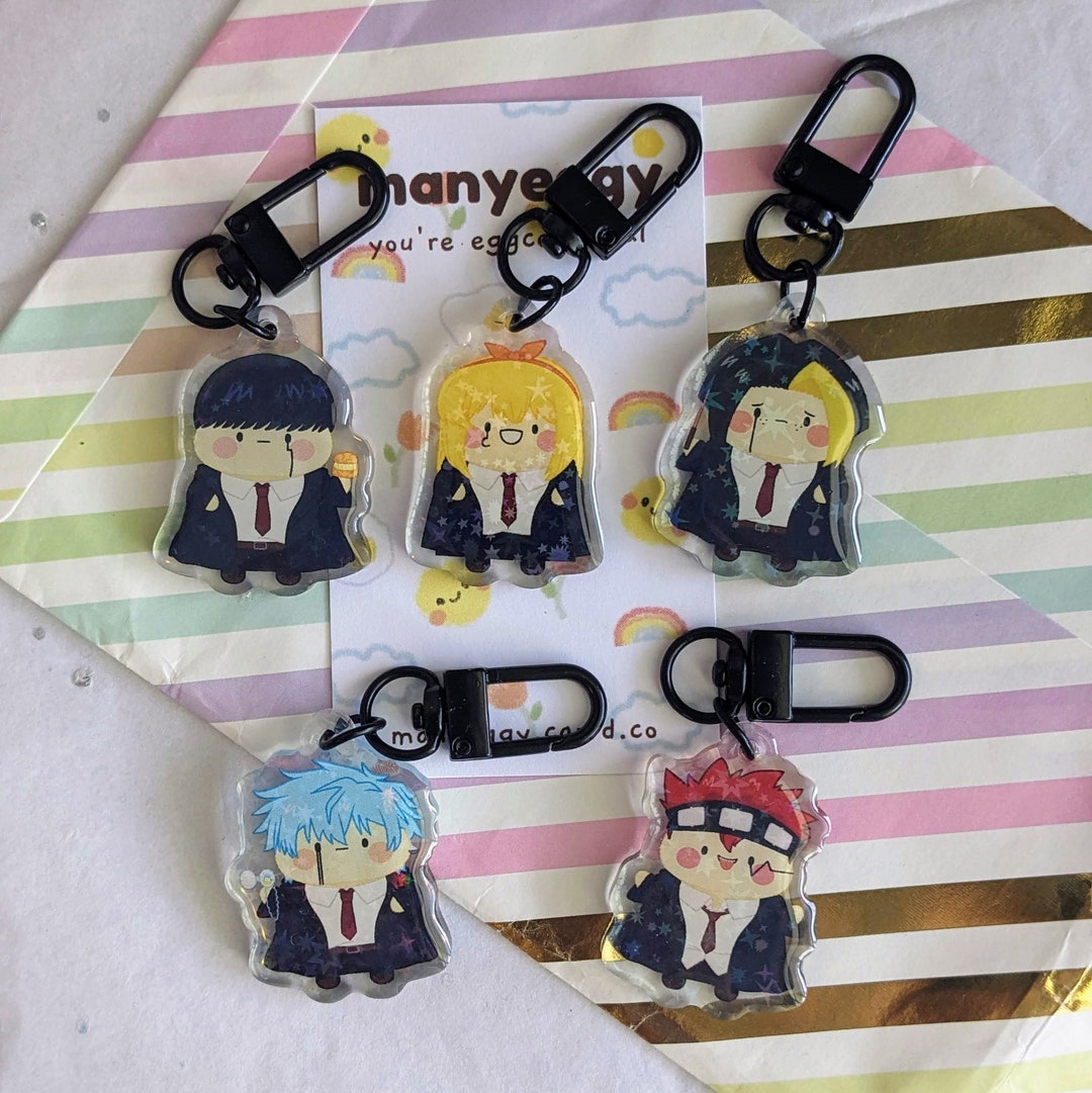 Muscle Wizard Anime Keychain Chonky Chibi Keychain, Kawaii Acrylic ...
