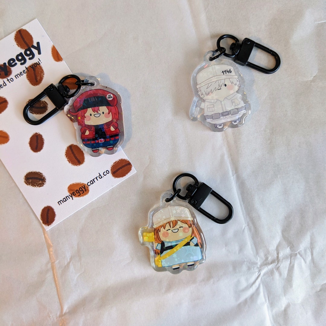 Cells Work Anime Keychain | Chonky Chibi, Cute Keychain, Manga Keychain ...