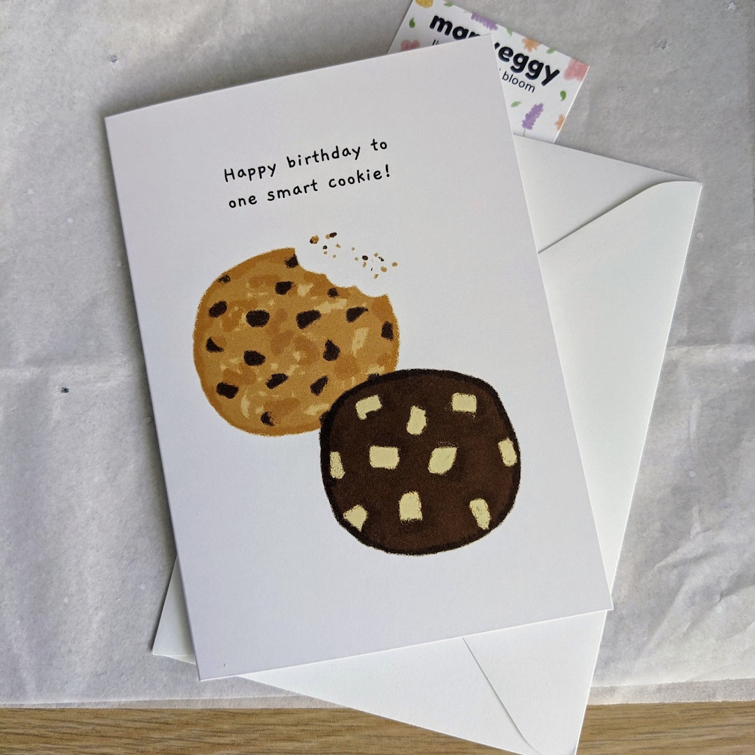 Cookie Birthday Card Cookie Pun Bday Card, Dessert Birthday Card, Card ...