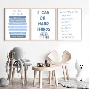 Bundle of 12 Calming Corner Posters - Blue & Green - Classroom ...