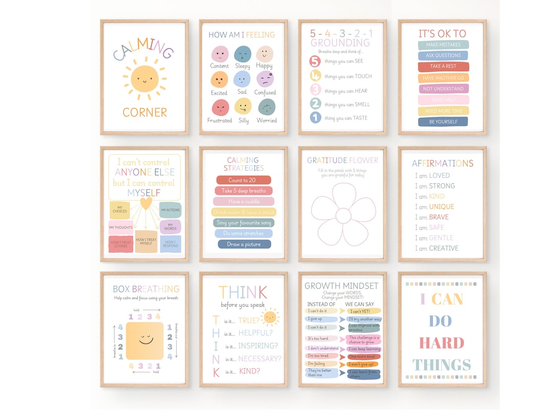 Bundle of 12 Calming Corner Posters - Classroom Management - Calming ...