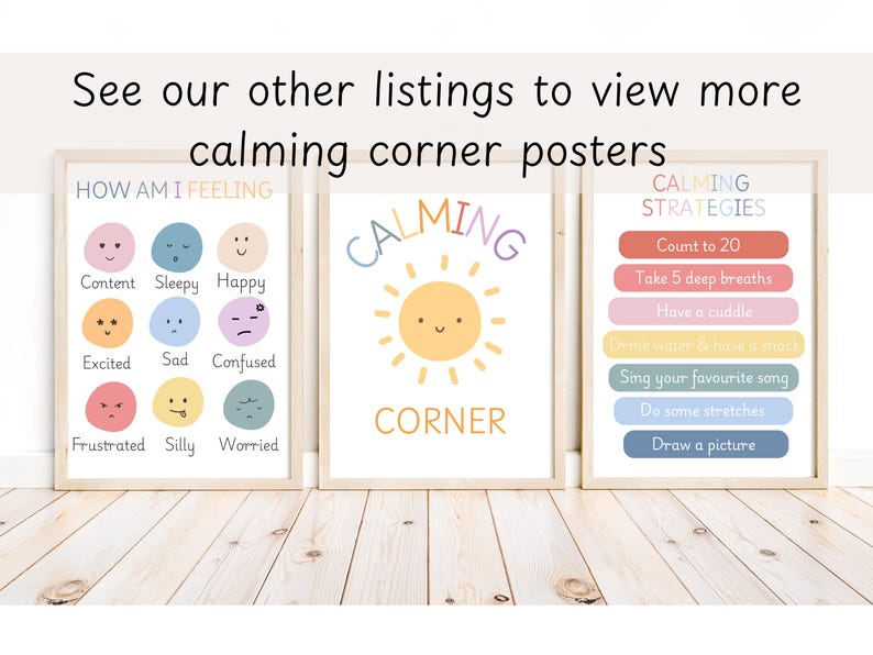 Calming Corner Poster Bright & Cheery - Classroom Management - Calming ...